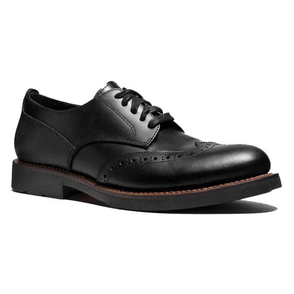 Coach | Shoes | Coach Mens Bleecker Wing Black Leather Wingtip Oxford ...